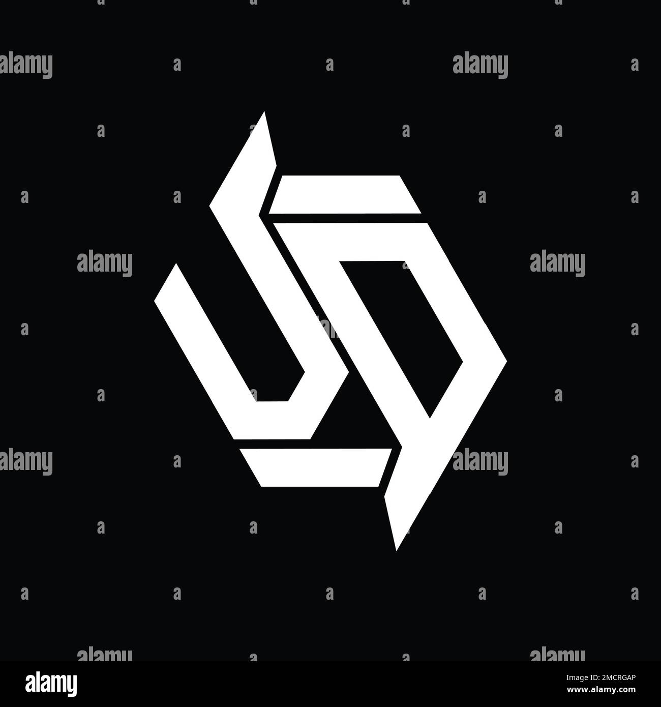 VD Logo monogram hexagon modern abstract shape vector images design ...