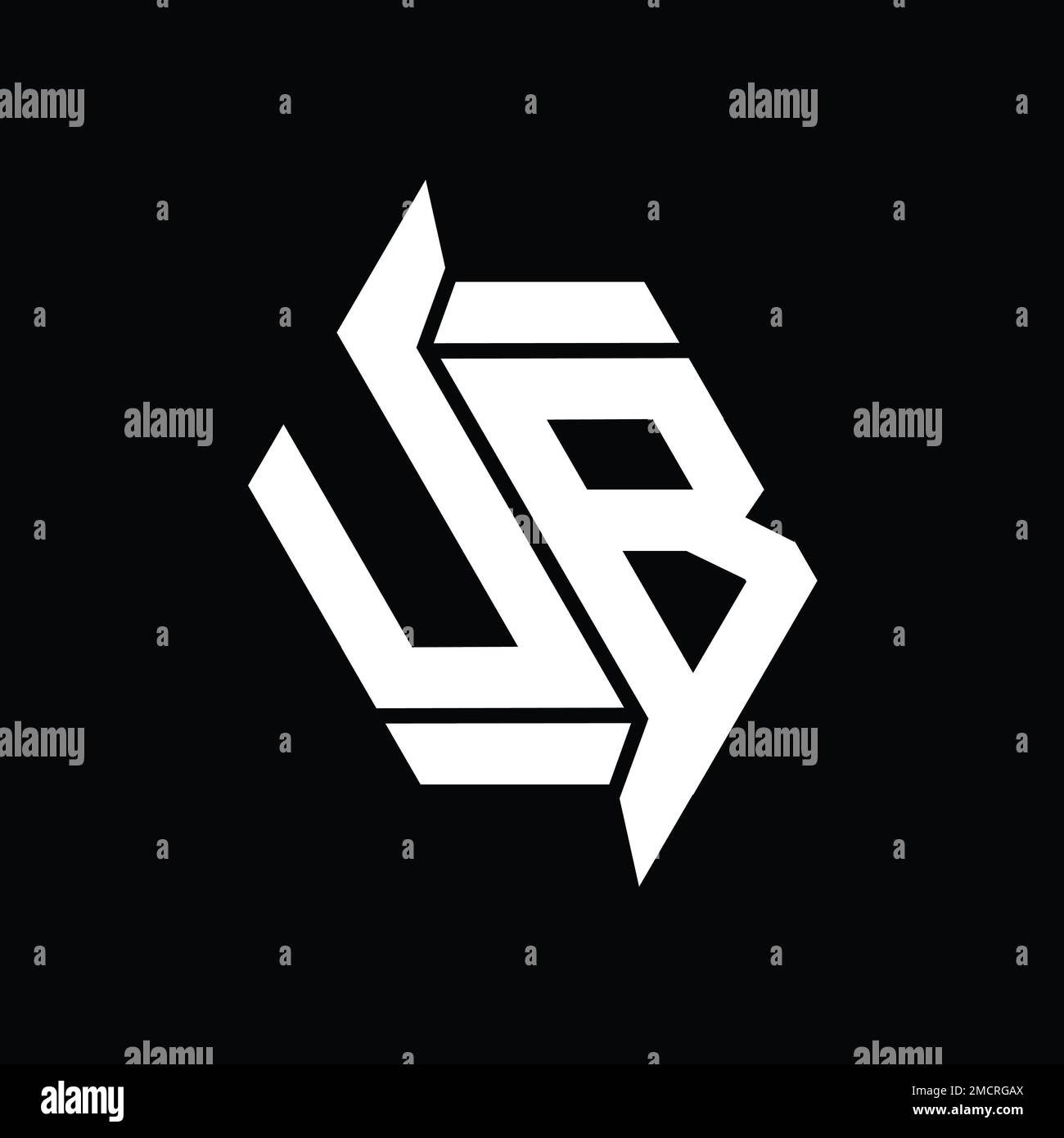 UB Logo monogram hexagon modern abstract shape vector images design ...