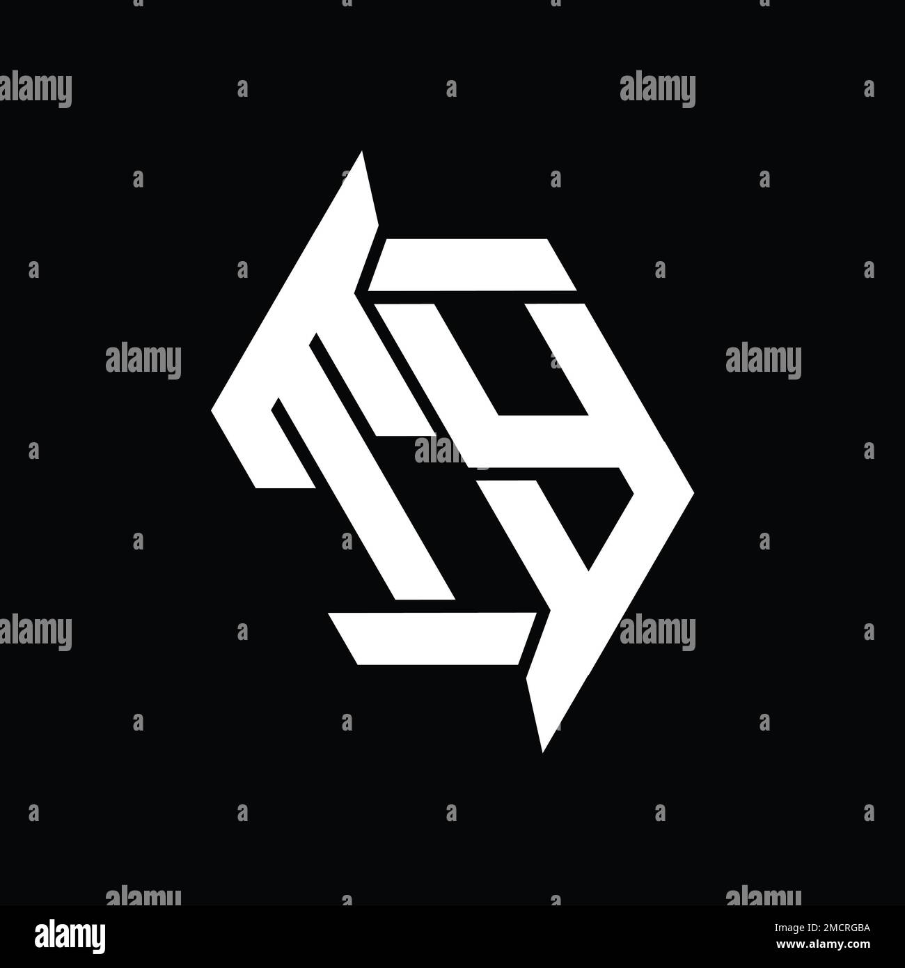 TY Logo monogram hexagon modern abstract shape vector images design ...