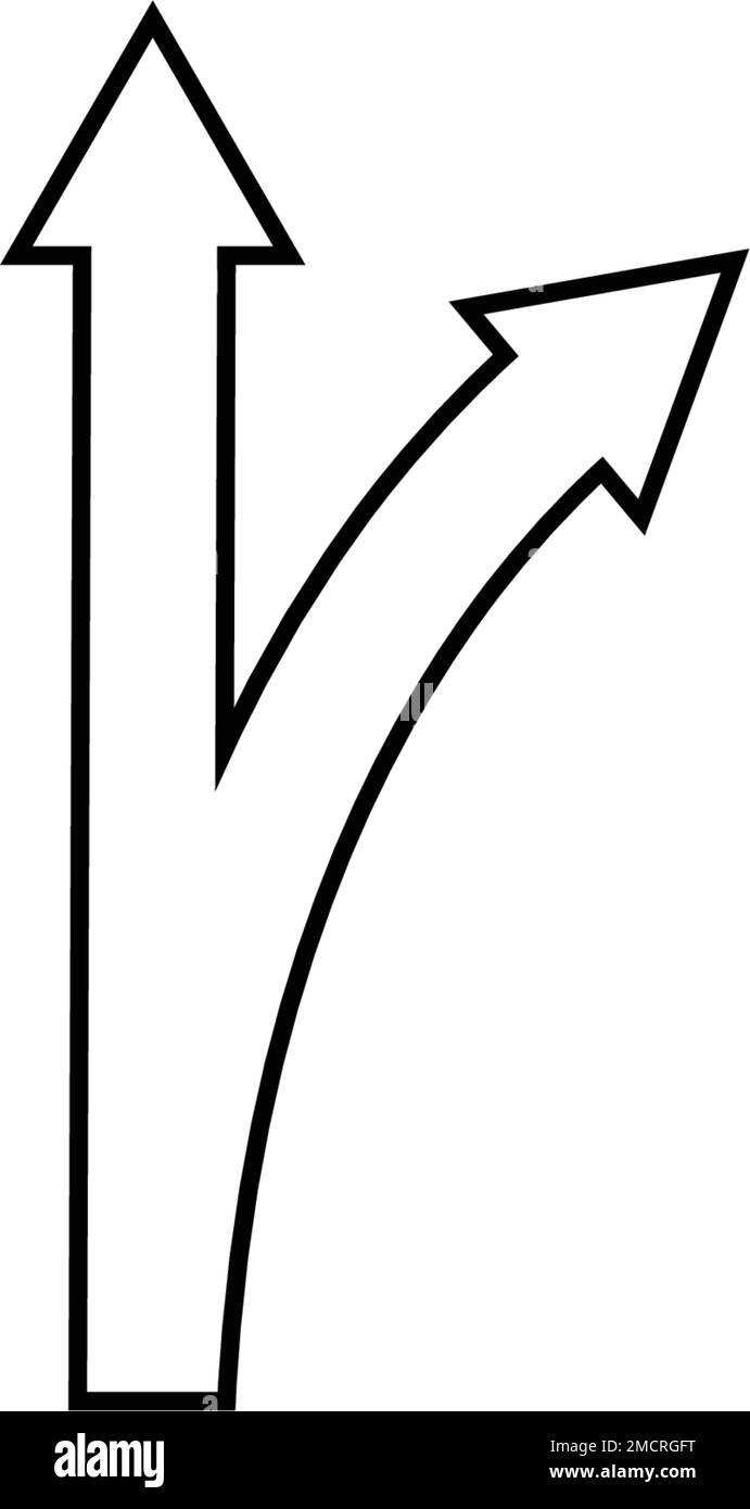 fork in the road icon logo illustration design Stock Vector Image & Art ...