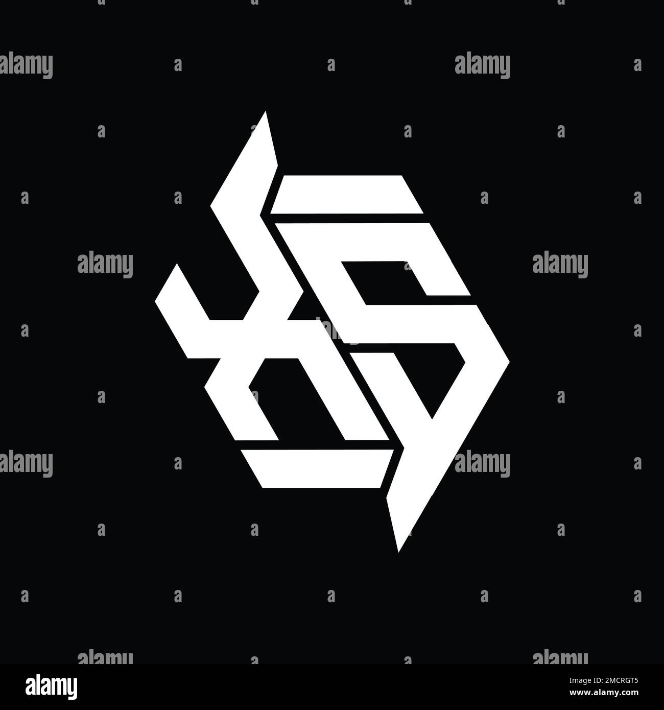 XS Logo monogram hexagon modern abstract shape vector images design ...