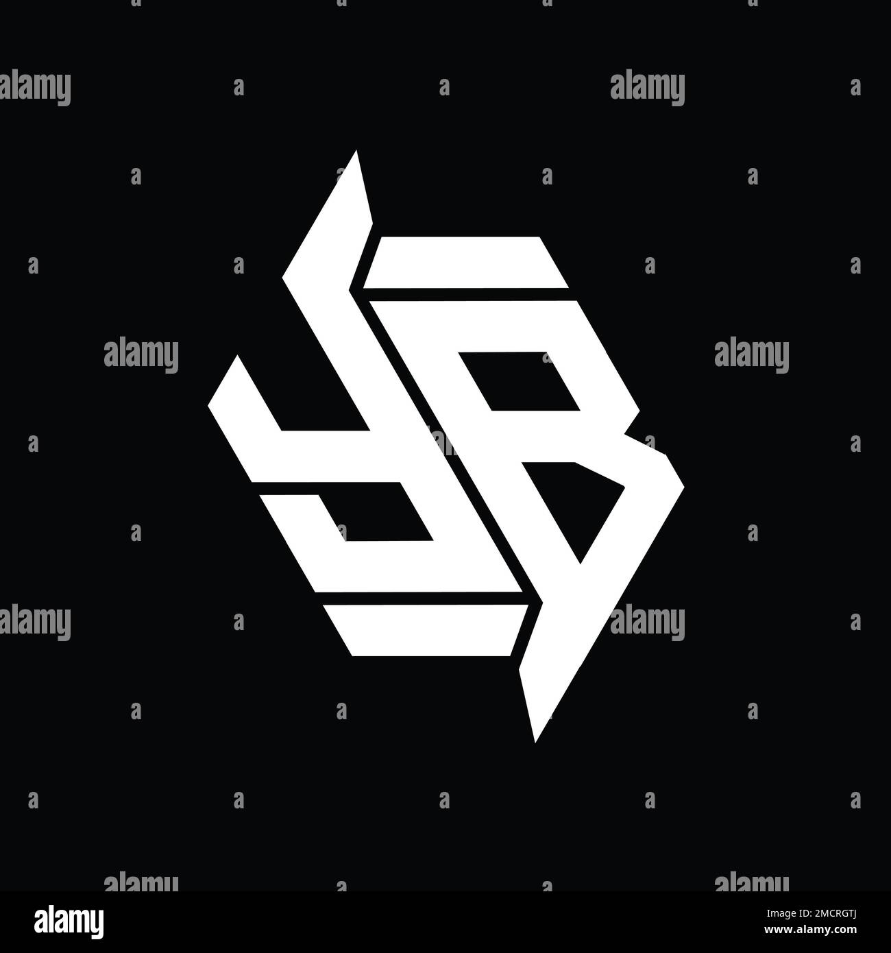 YB Logo monogram hexagon modern abstract shape vector images design ...