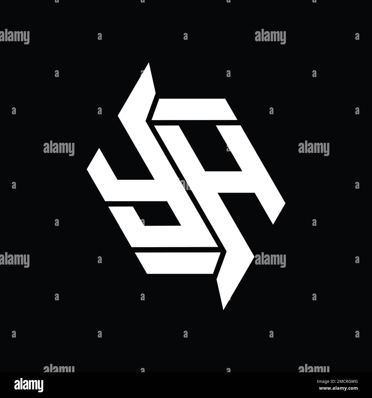 YH Logo monogram hexagon modern abstract shape vector images design ...