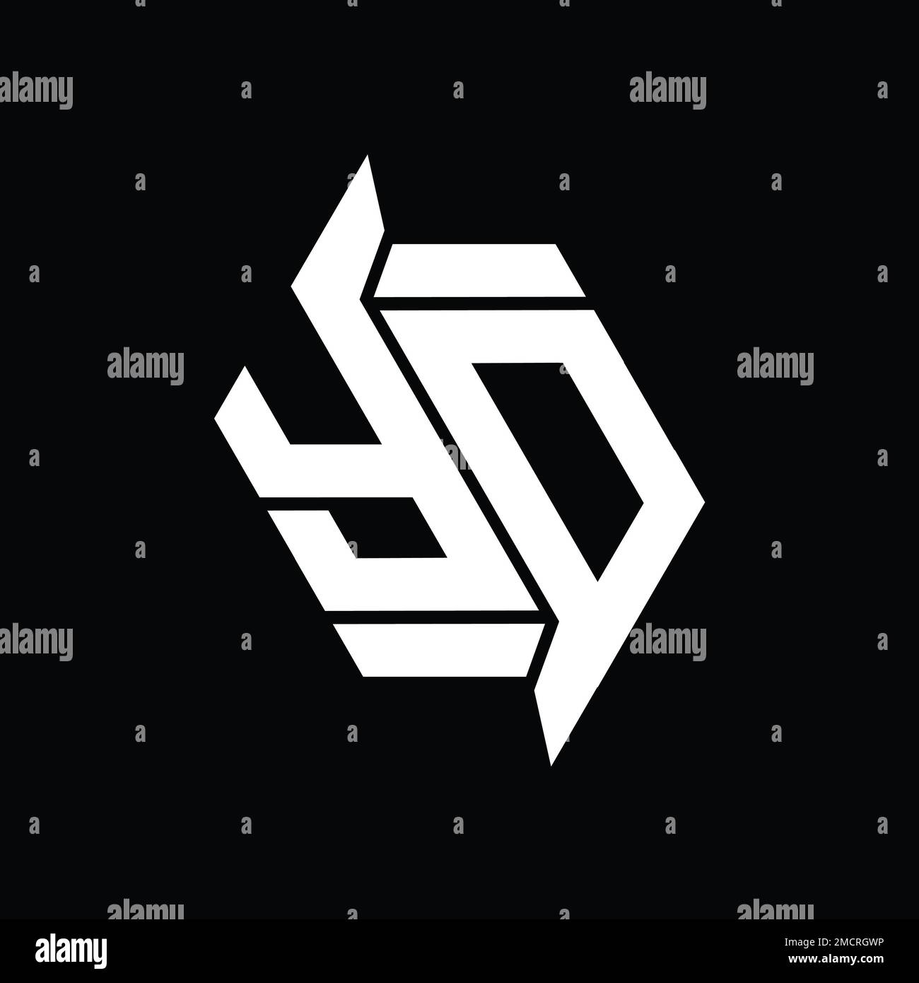 YD Logo monogram hexagon modern abstract shape vector images design ...