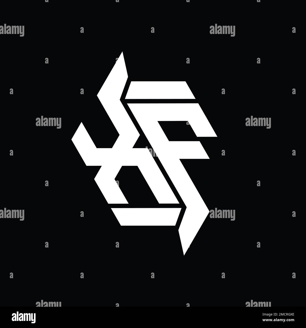 XF Logo monogram hexagon modern abstract shape vector images design ...