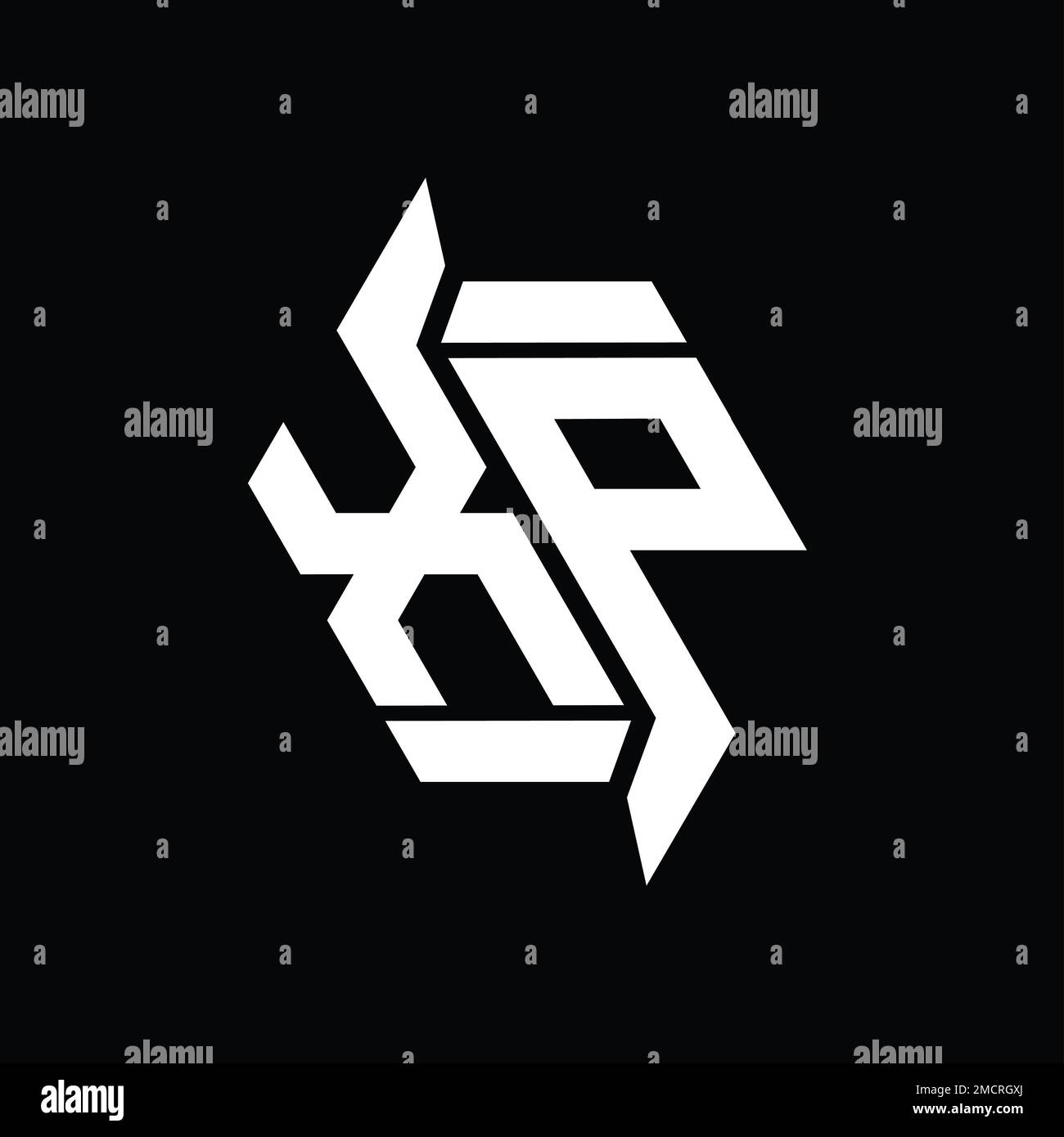 XP Logo monogram hexagon modern abstract shape vector images design template Stock Photo - Alamy