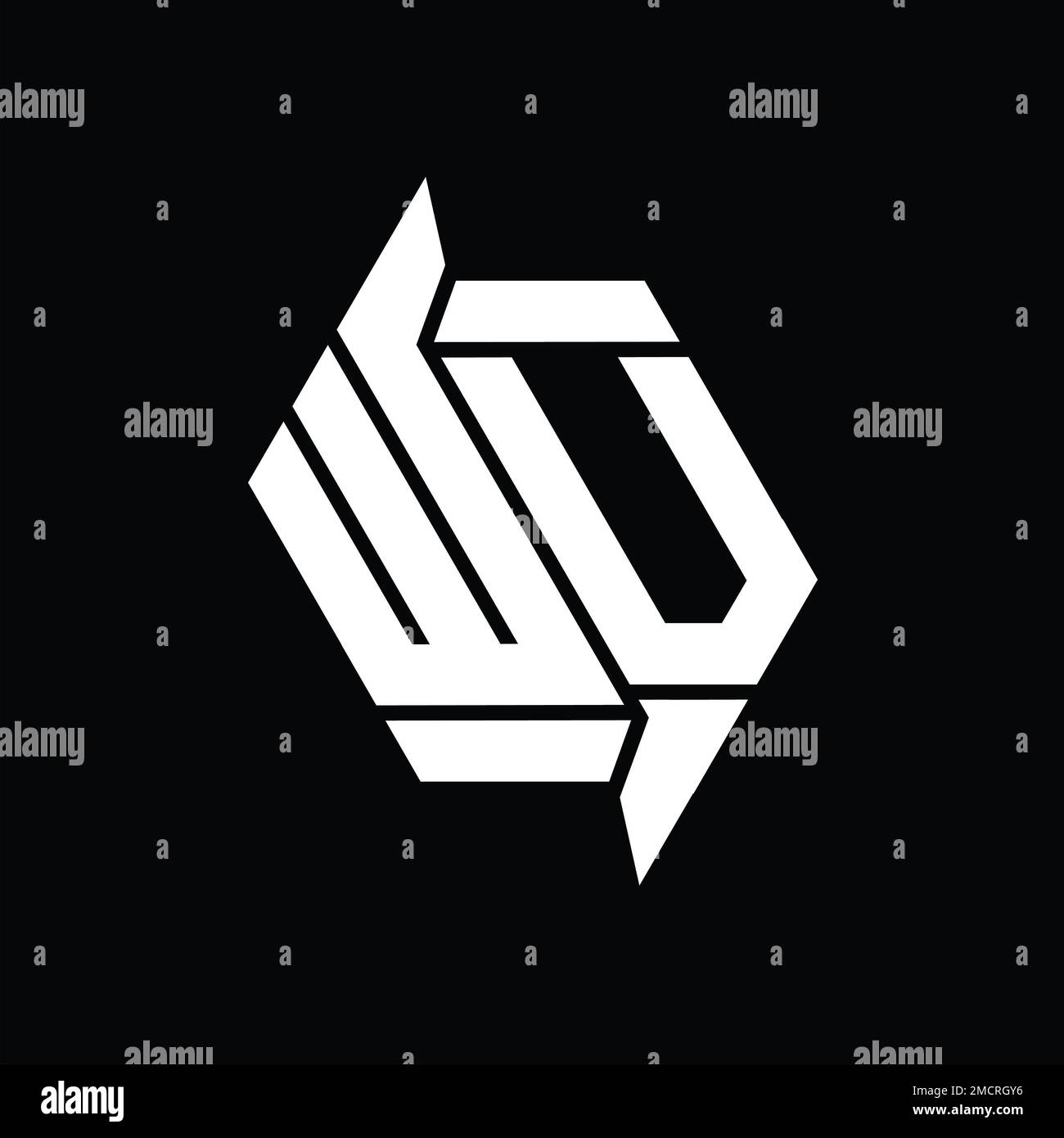 WV Logo monogram hexagon modern abstract shape vector images design ...
