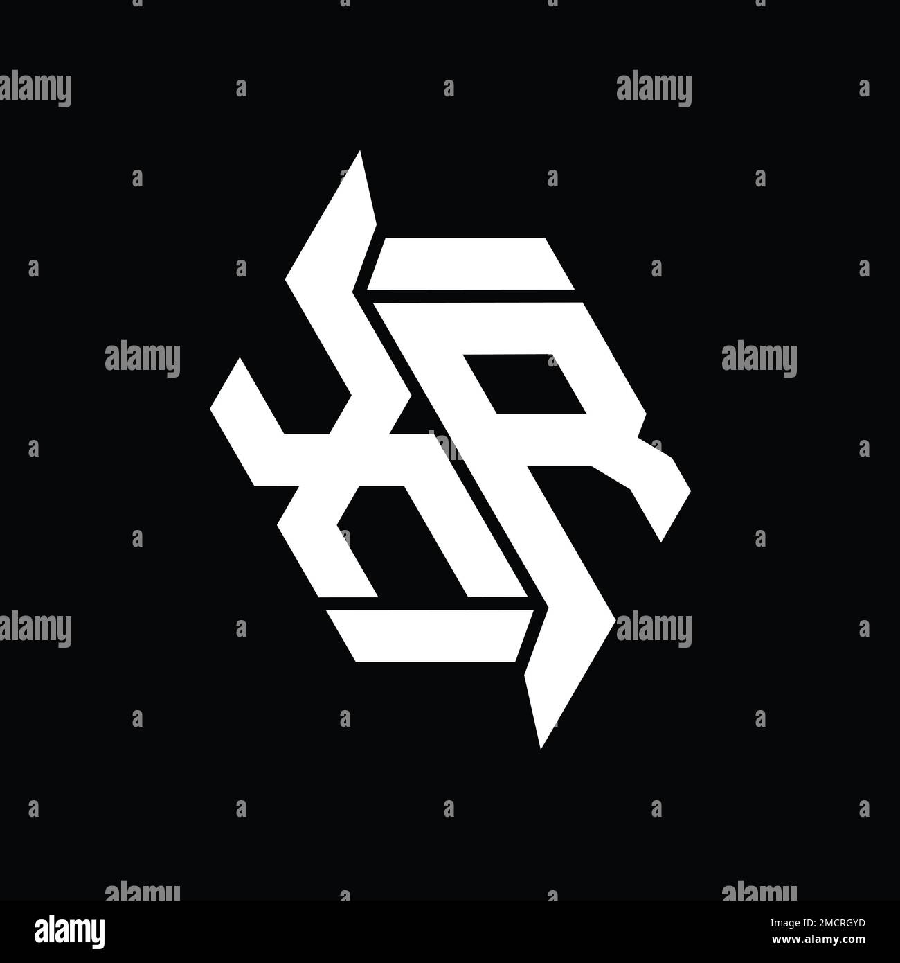 XR Logo monogram hexagon modern abstract shape vector images design ...