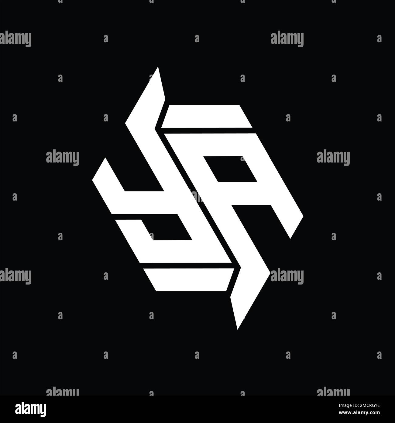YA Logo monogram hexagon modern abstract shape vector images design ...
