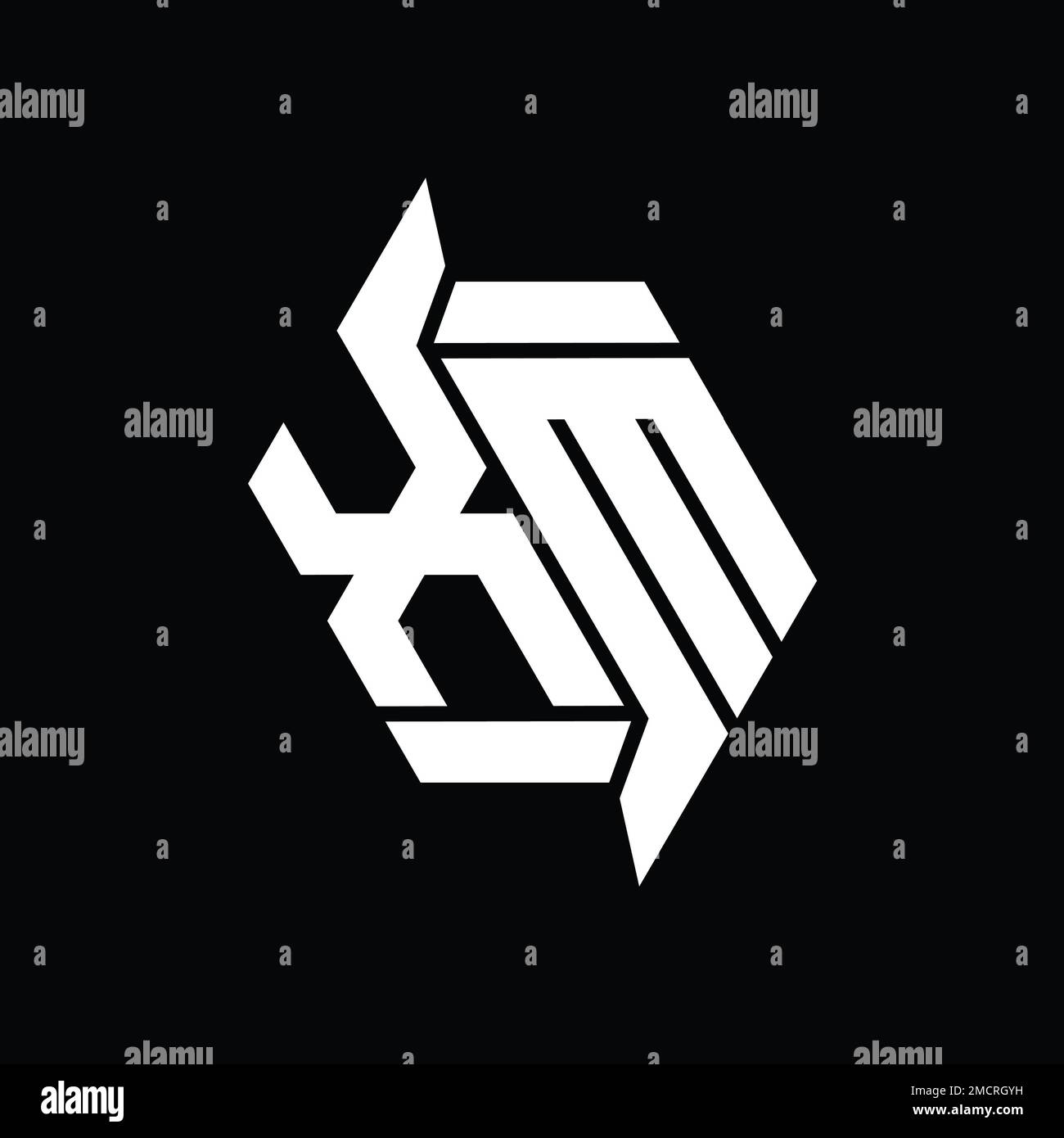 XM Logo monogram hexagon modern abstract shape vector images design ...