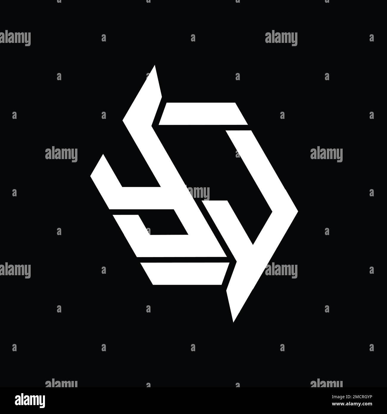 YJ Logo monogram hexagon modern abstract shape vector images design template Stock Photo - Alamy