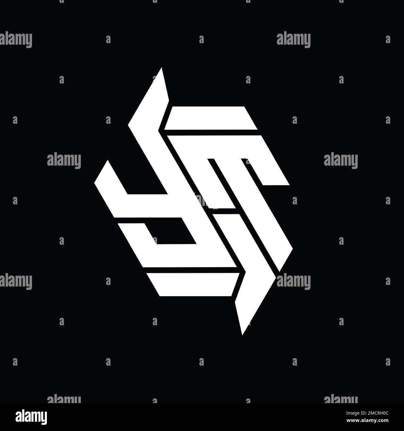 YT Logo monogram hexagon modern abstract shape vector images design template Stock Photo - Alamy