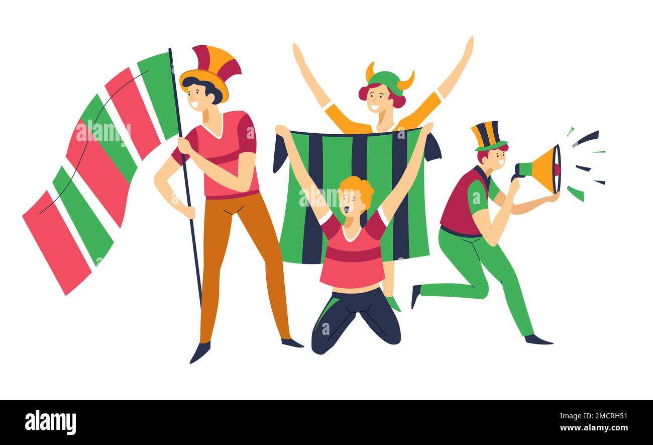 Soccer fans flags Stock Vector Images - Alamy