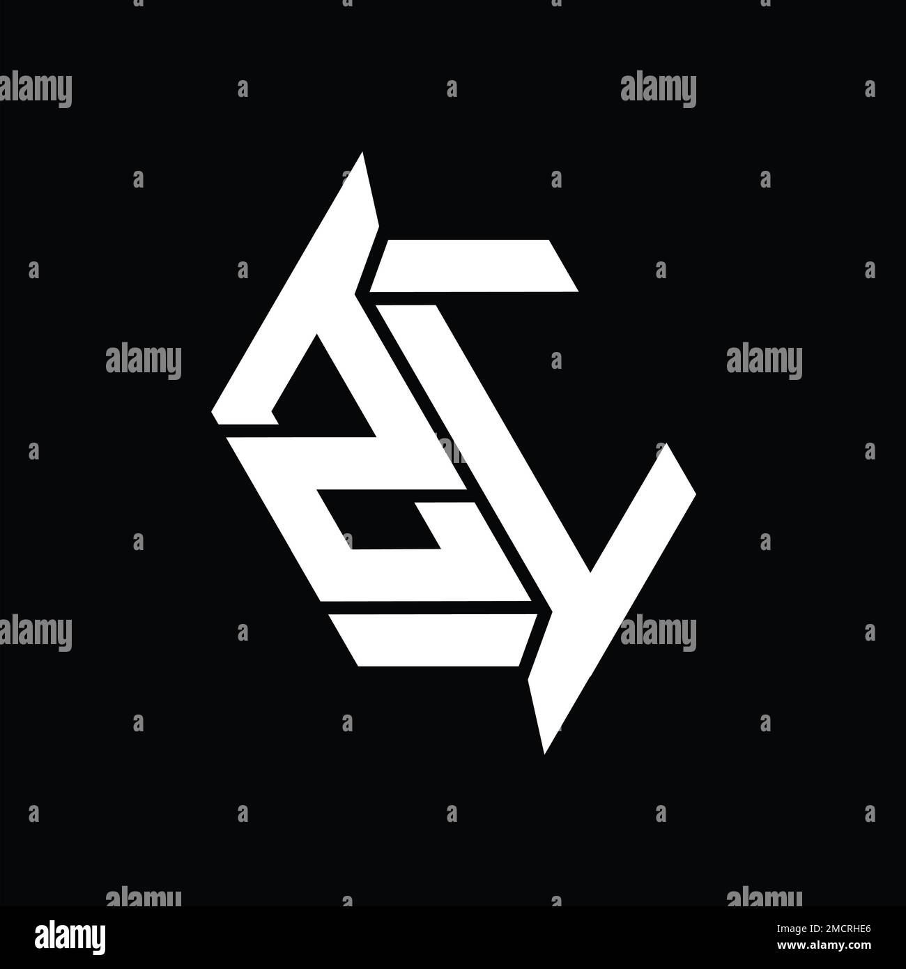 ZL Logo monogram hexagon modern abstract shape vector images design template Stock Photo - Alamy