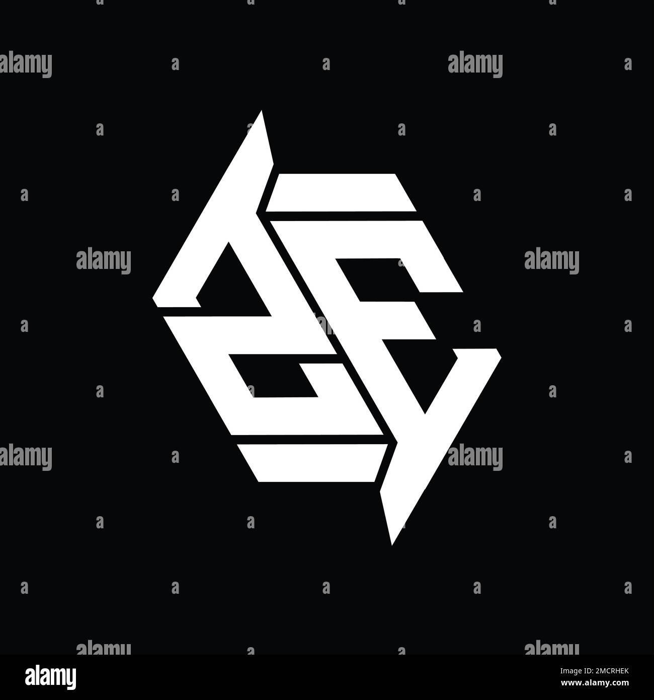 ZE Logo monogram hexagon modern abstract shape vector images design ...