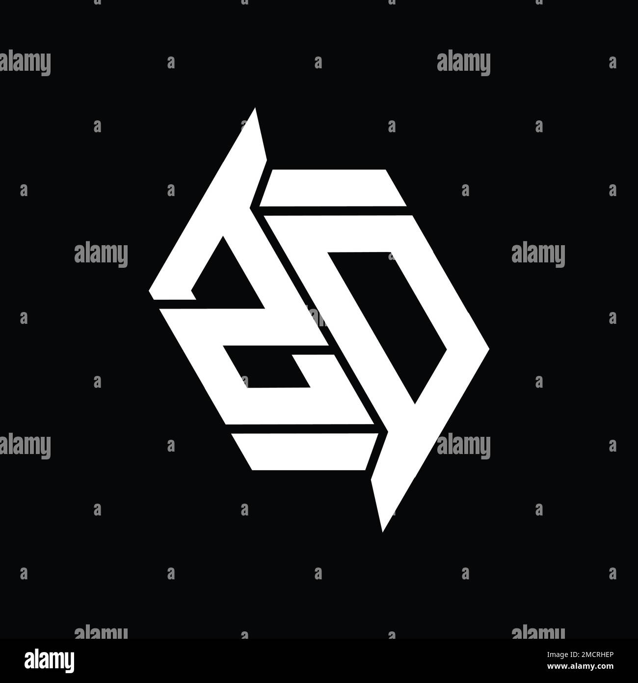 ZD Logo monogram hexagon modern abstract shape vector images design template Stock Photo - Alamy