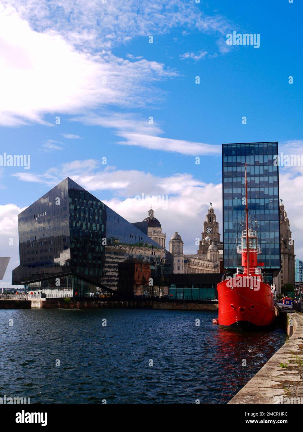 The Red Lightship at Canning Dock showing the modern architecture at ...