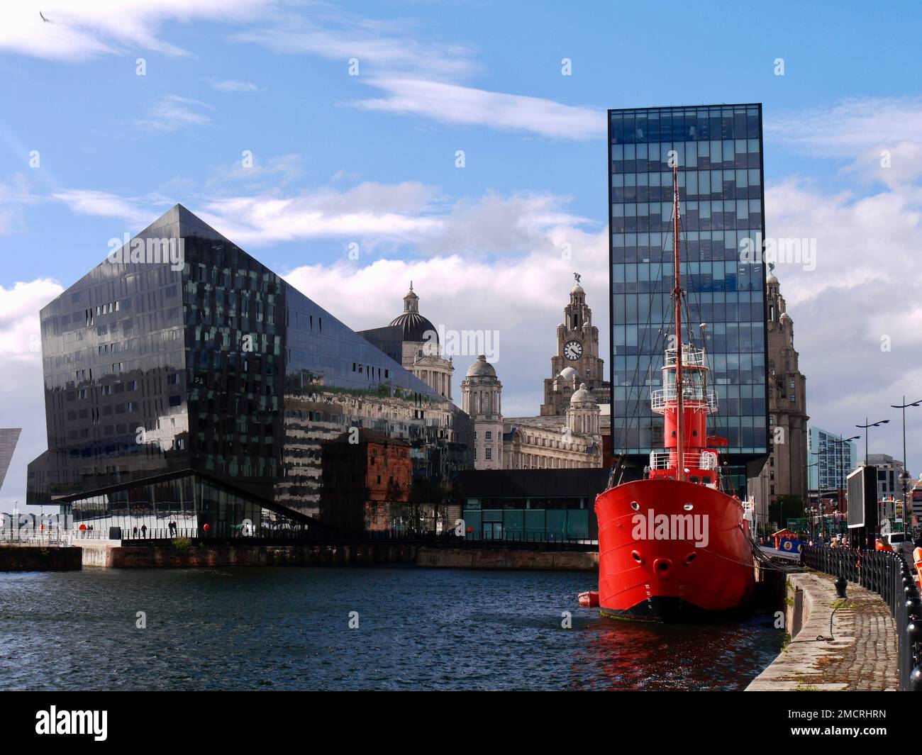 The Red Lightship at Canning Dock showing the modern architecture at ...