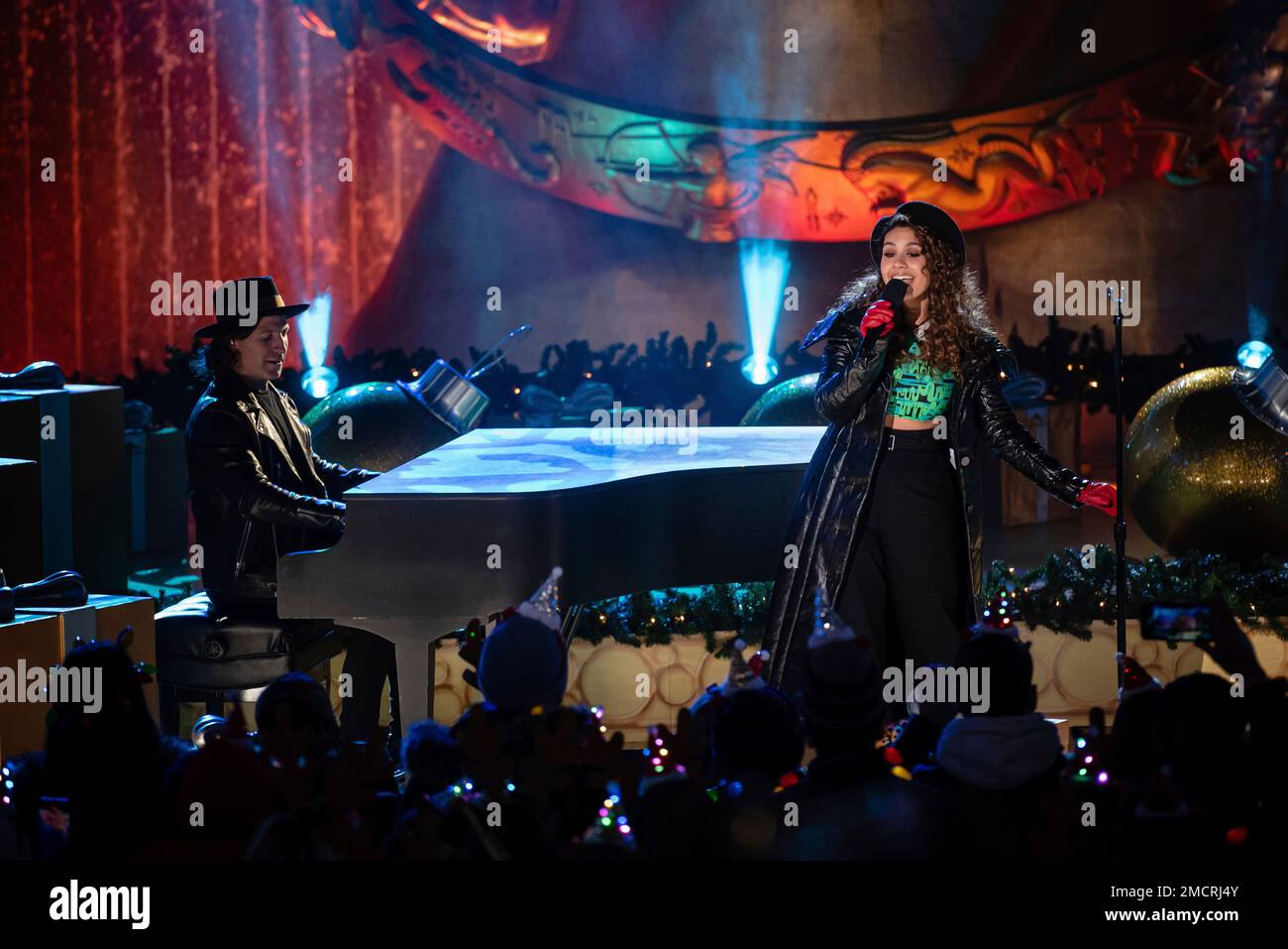 Alessia Cara performs at the Rockefeller Center Christmas tree lighting ...