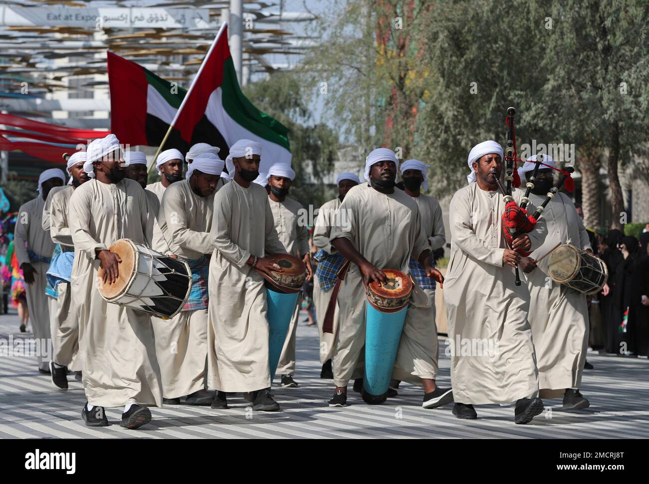 Traditional musicians perform during celebrations for the UAE 50th ...