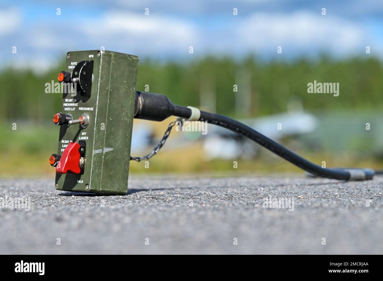 The launch control box for the catapult launching system of a U.S. Army ...