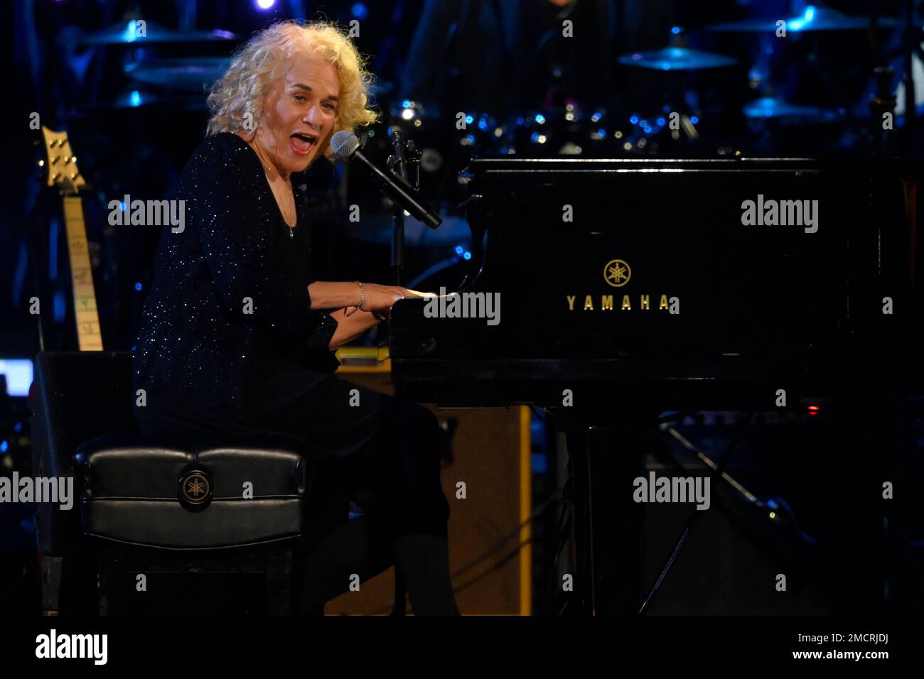 Carole King performs during the Rock and Roll Hall of Fame Induction ...
