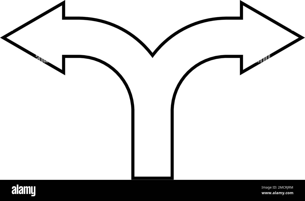 fork in the road icon logo illustration design Stock Vector Image & Art ...