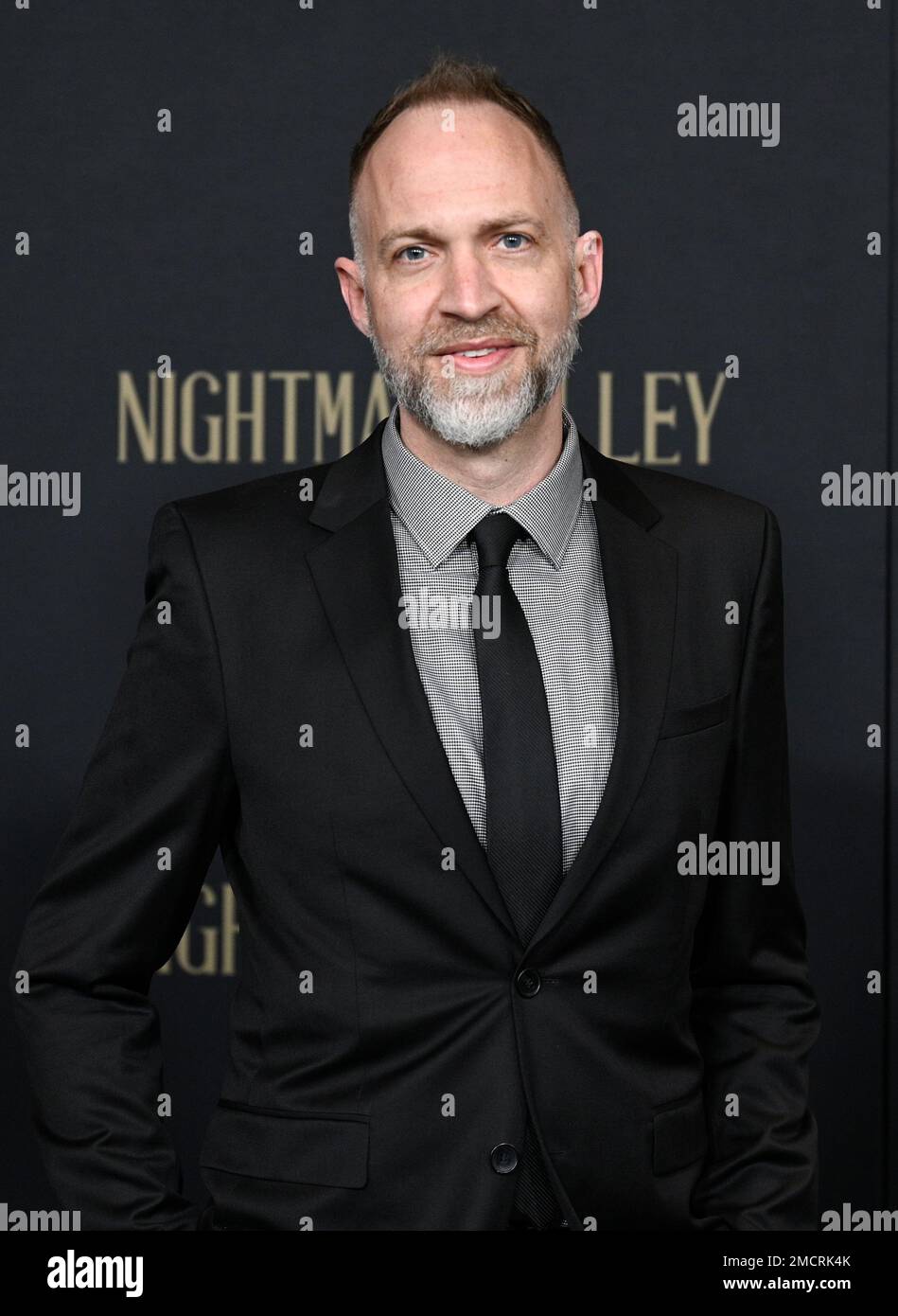 Composer Nathan Johnson attends the premiere of "Nightmare Alley" at ...