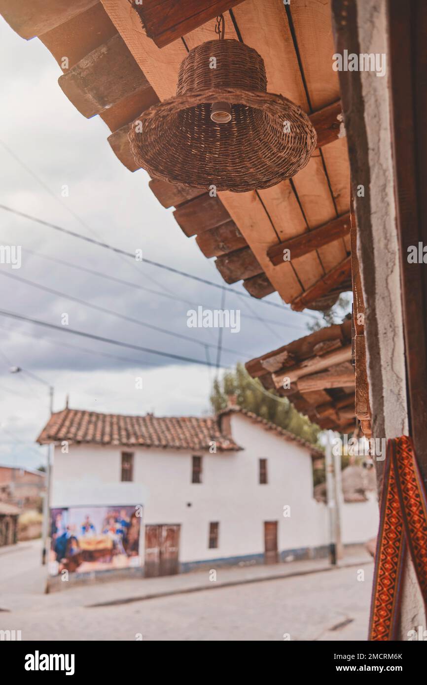 Quinua, Ayacucho, 2023, Colorful Peruvian artisanal traditional village ...