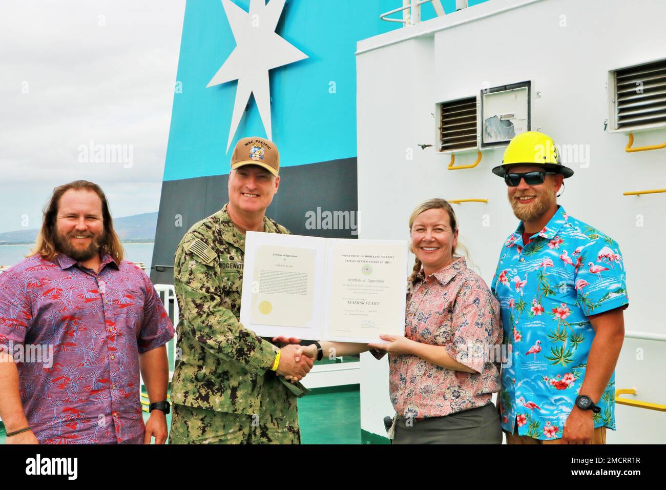 Capt. Kendall Bridgewater, commander, Military Sealift Command Pacific ...
