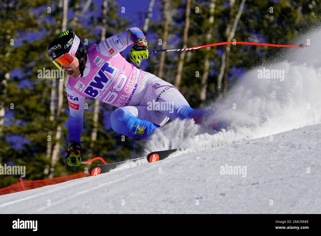 United State's River Radamus skis during a men's World Cup downhill ...