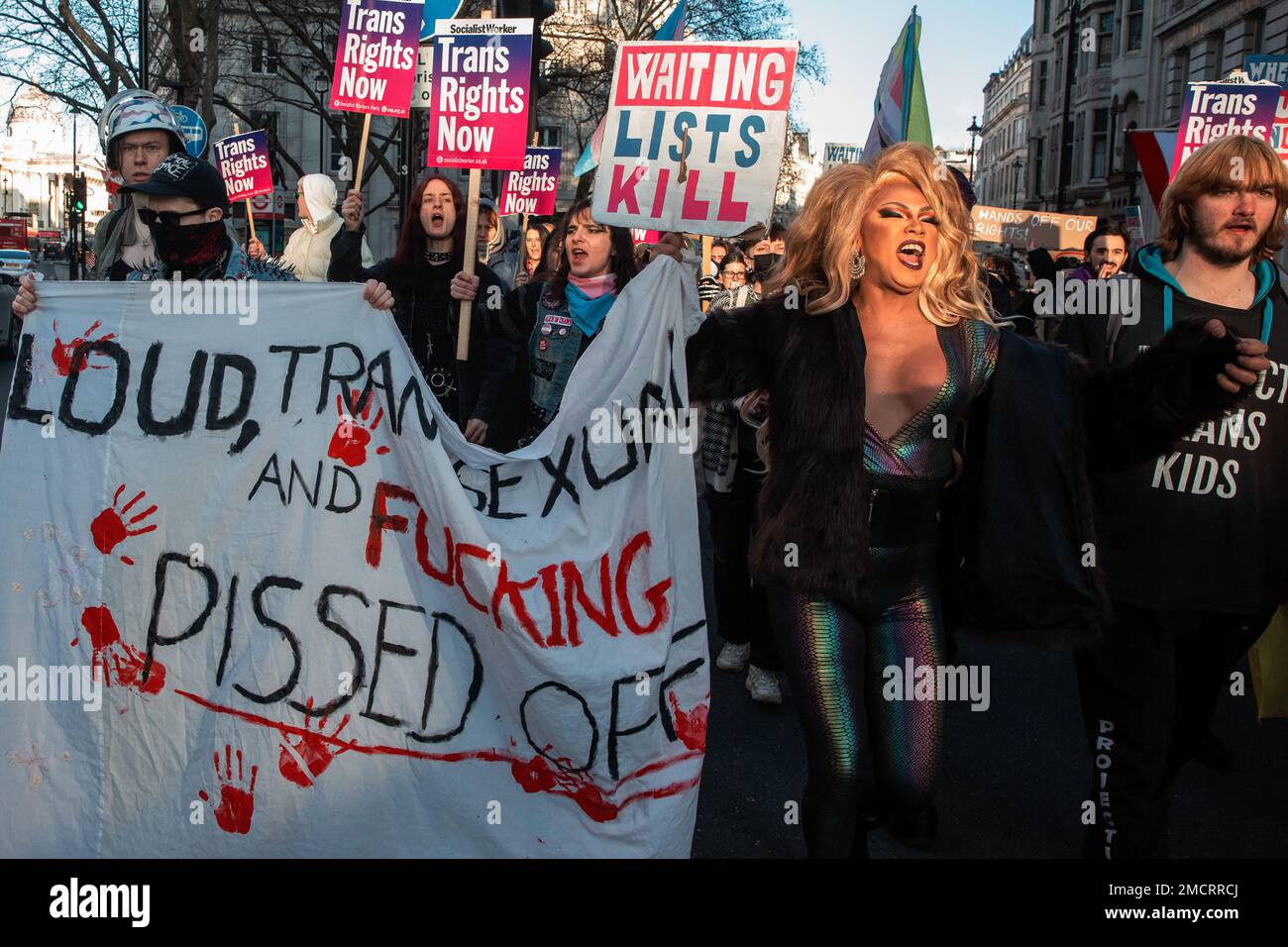 London, UK. 21 January, 2023. (EDITORS NOTE: Image contains profanity ...