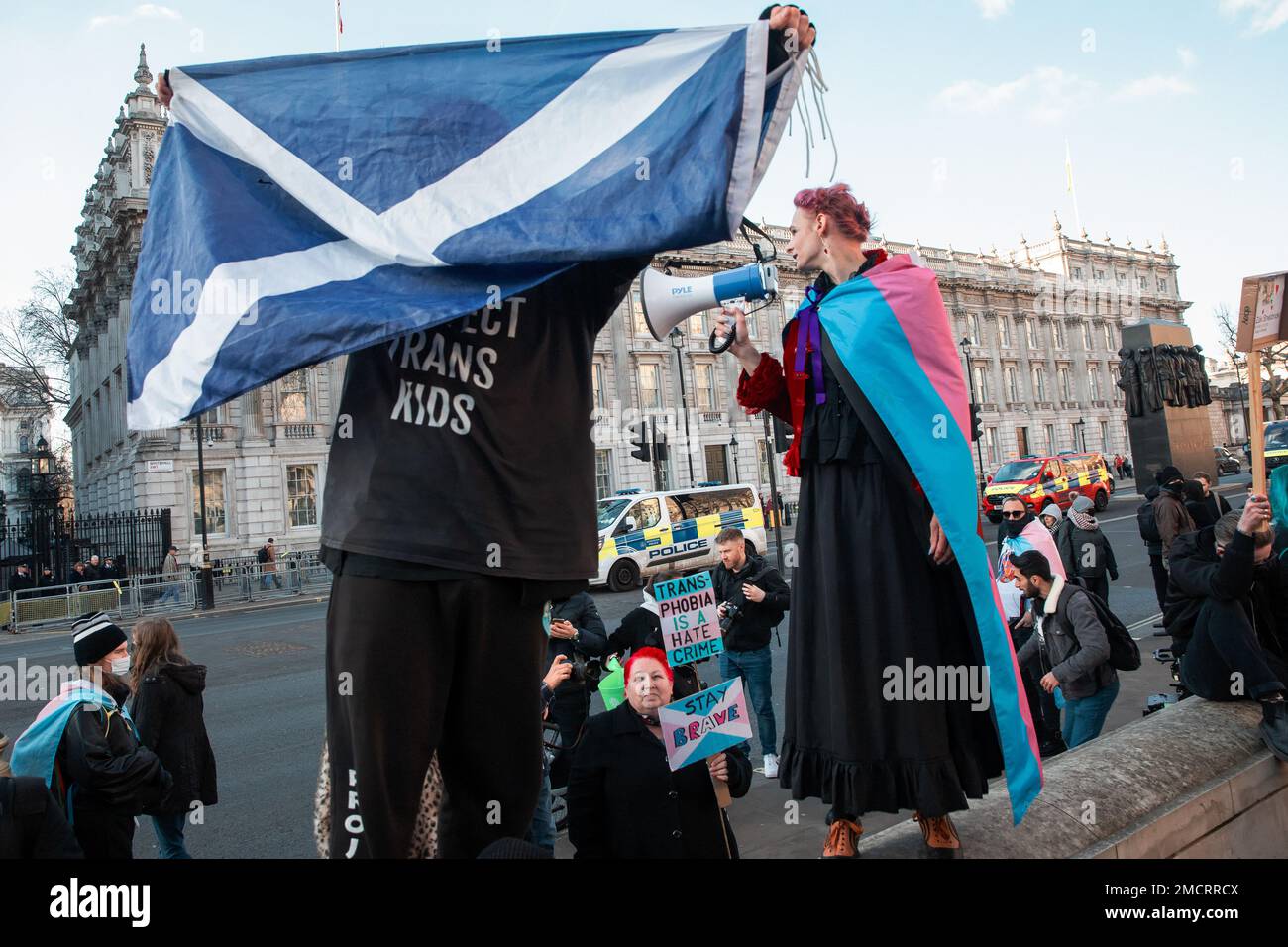 Transgender flag scotland hi-res stock photography and images - Alamy