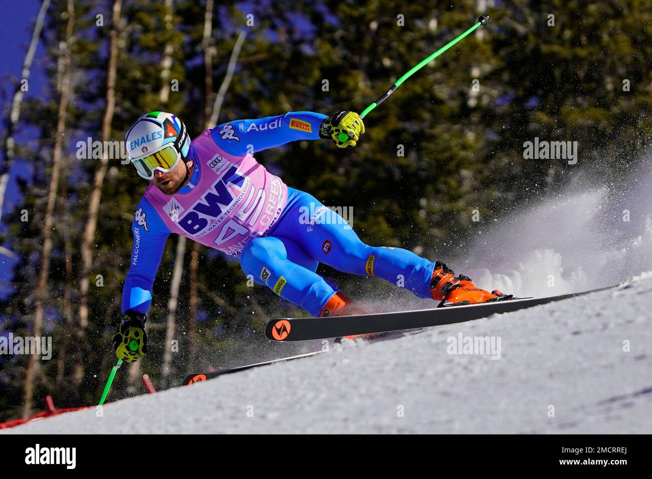 Italy's Riccardo Tonetti skis during a men's World Cup downhill skiing ...