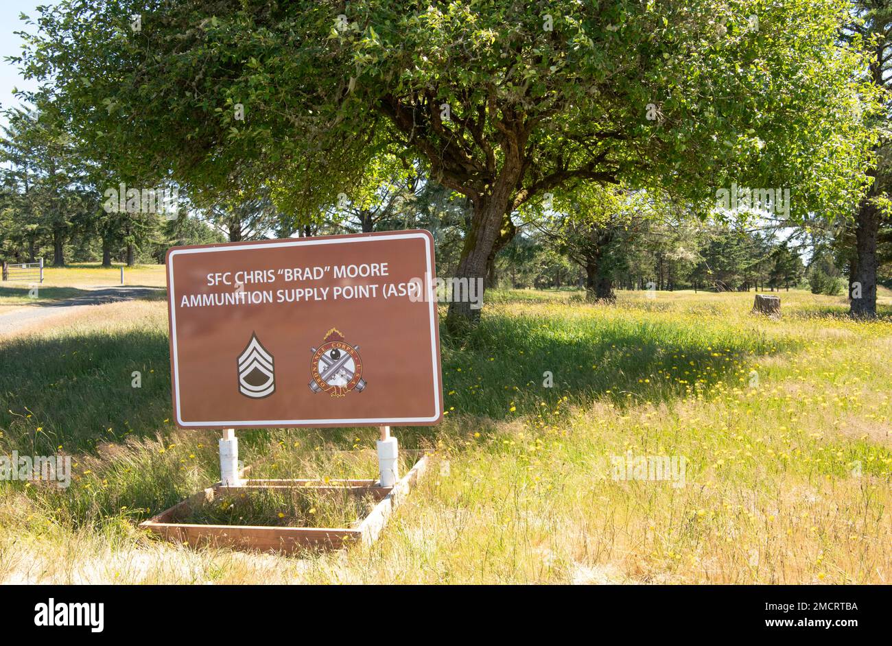 The new sign in memory of Sgt. 1st Class Christopher B. Moore, Range ...