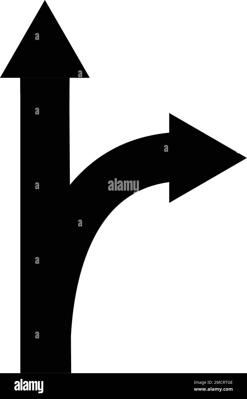 Car at fork in the road Black and White Stock Photos & Images - Alamy