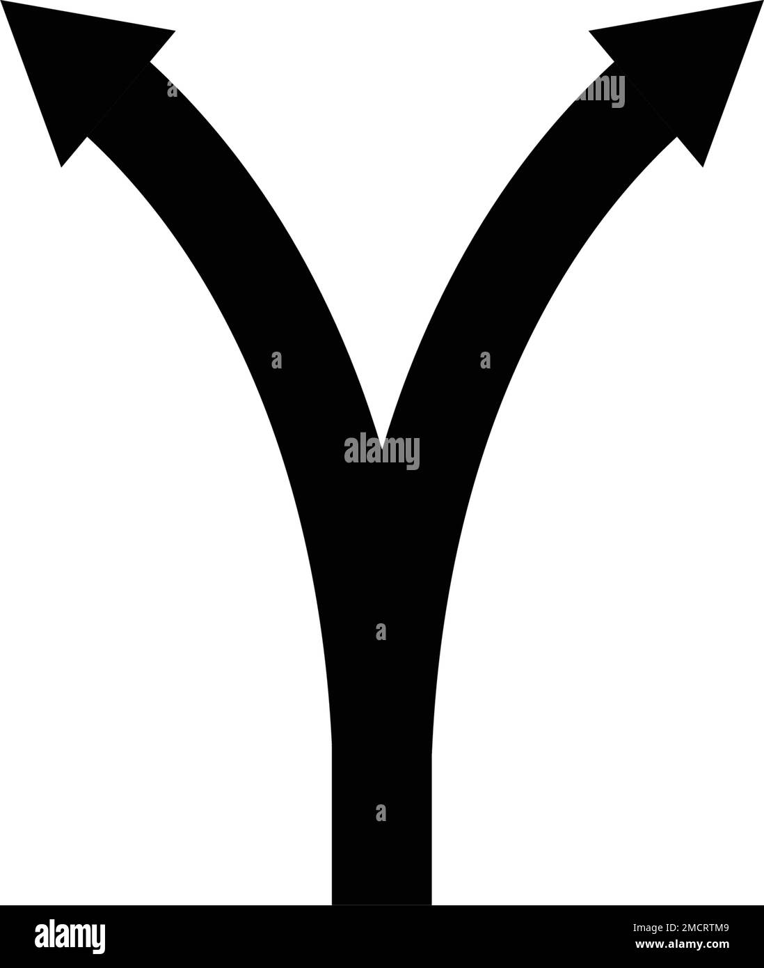 fork in the road icon logo illustration design Stock Vector Image & Art ...