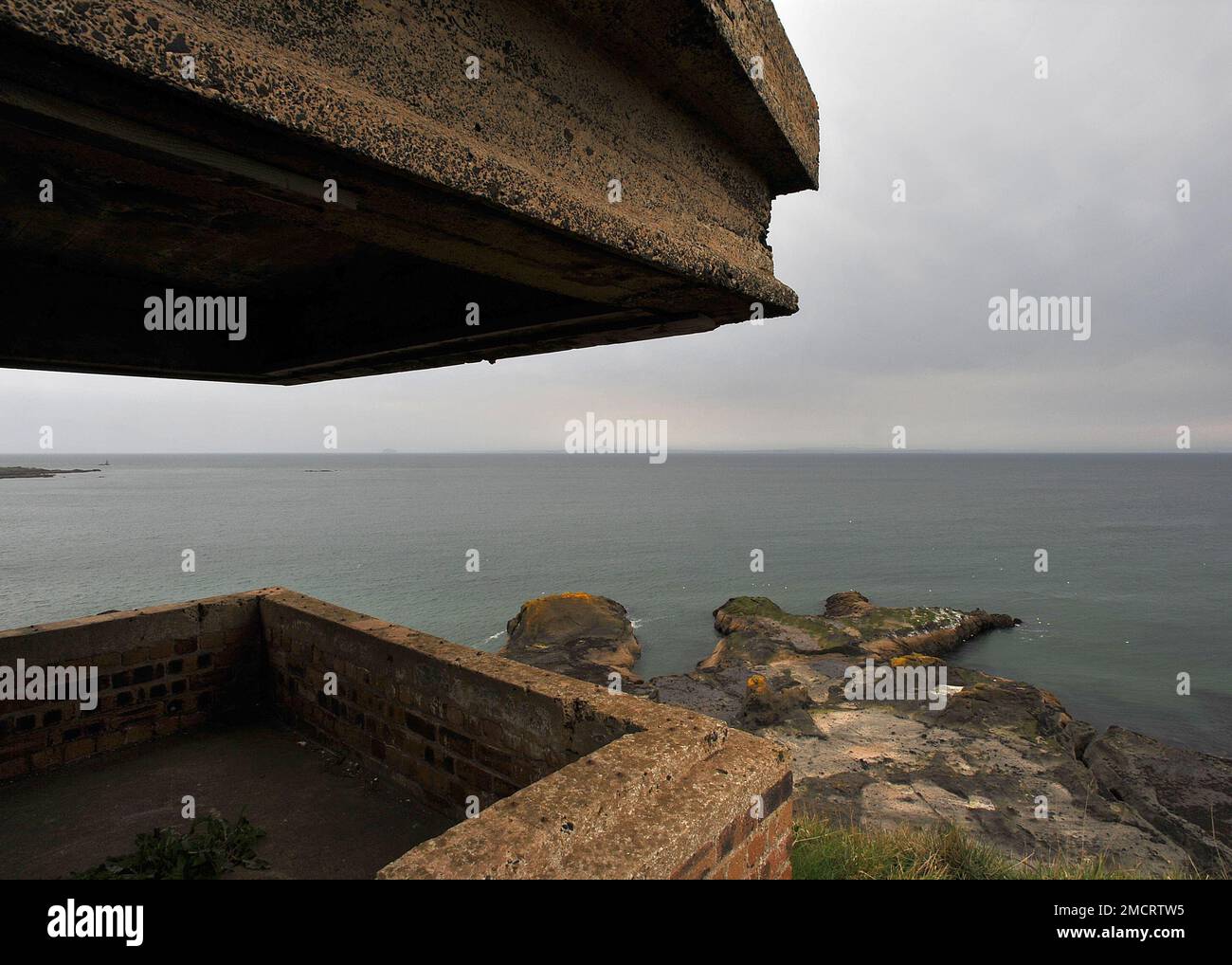 Gun Emplacement, Kincraig Point Battery, Fife, Scotland Stock Photo - Alamy