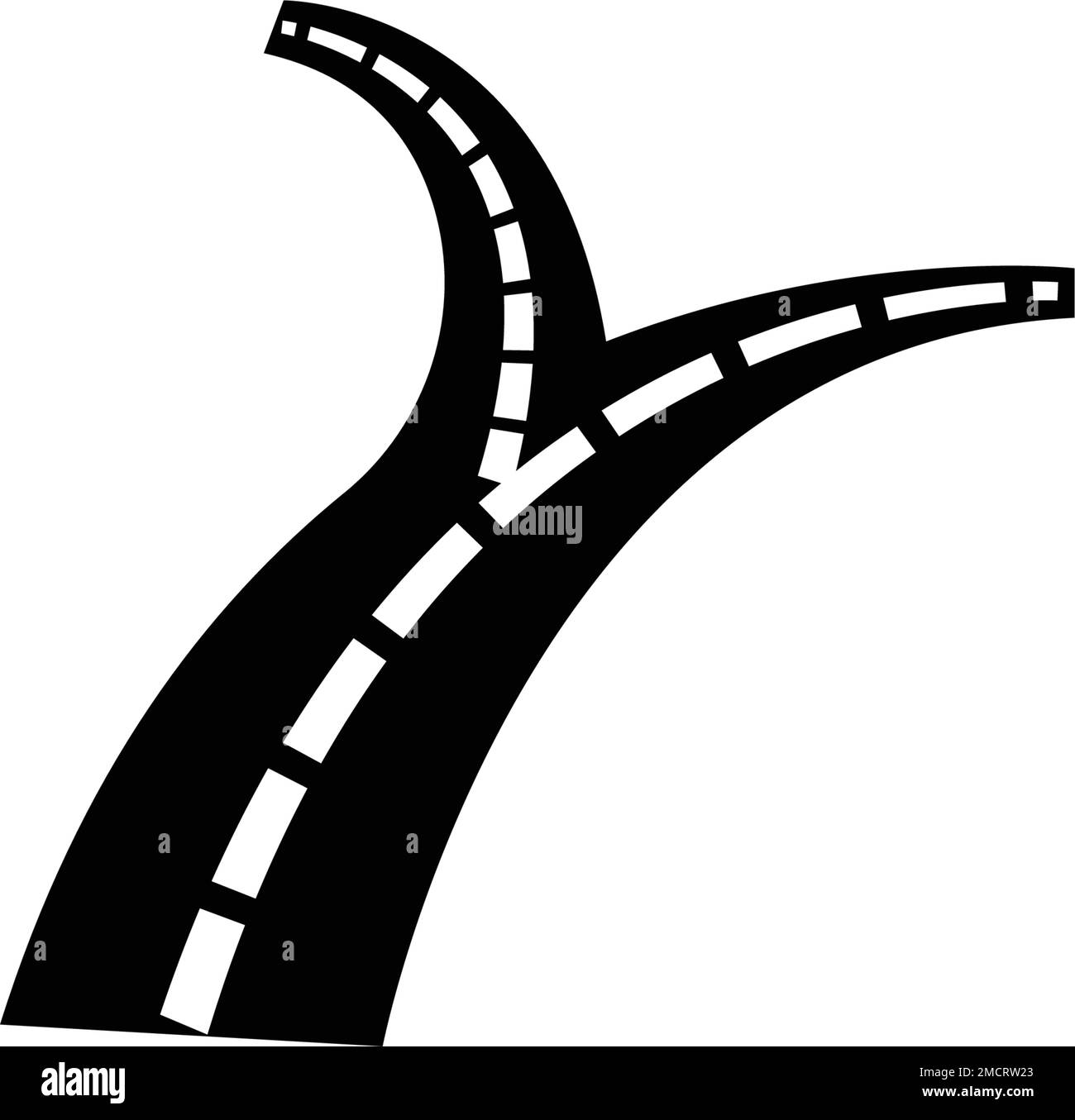 fork in the road icon logo illustration design Stock Vector Image & Art ...