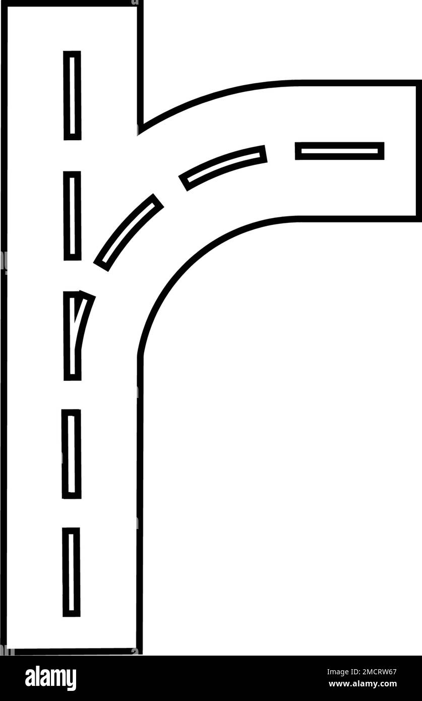 fork in the road icon logo illustration design Stock Vector Image & Art ...