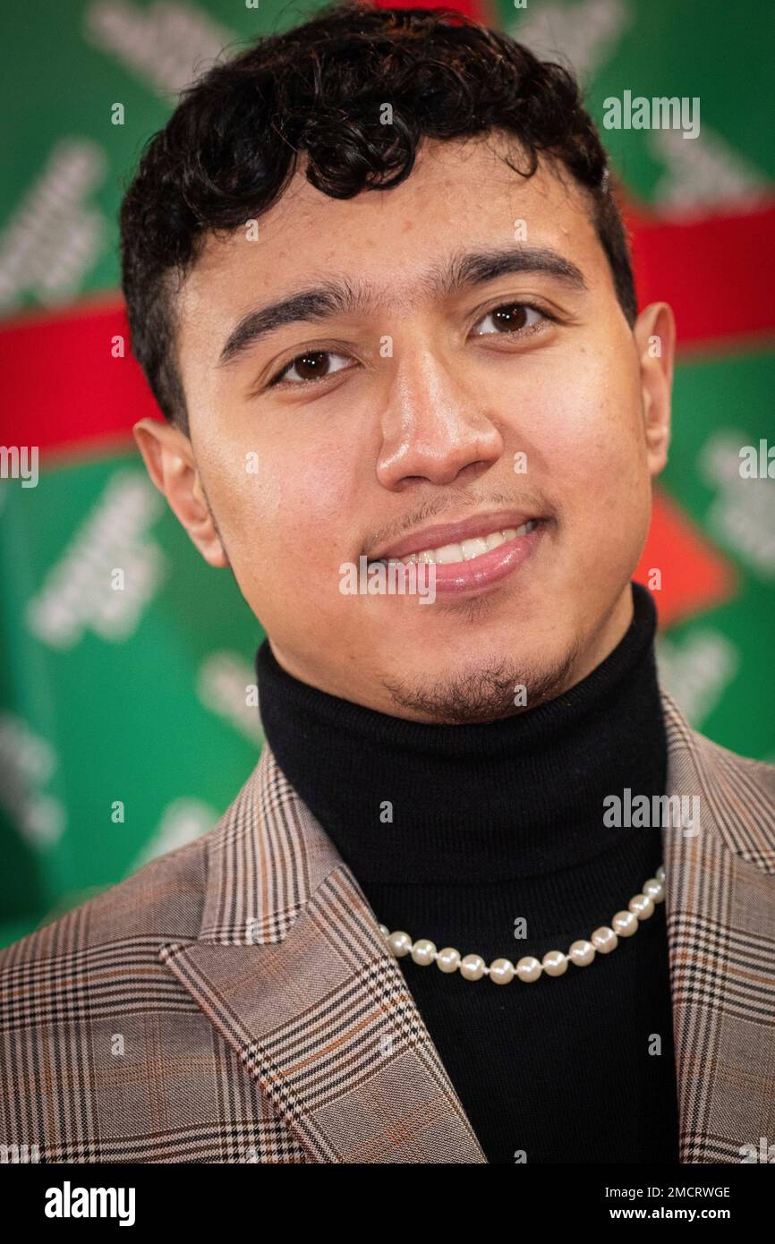 Reda Elazouar poses for photographers upon arrival at the premiere of ...