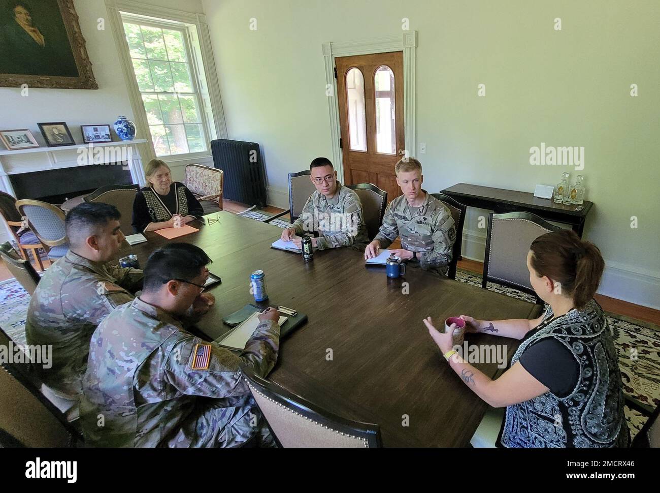 Four Reserve Officers’ Training Corps (ROTC) cadets practice a key ...