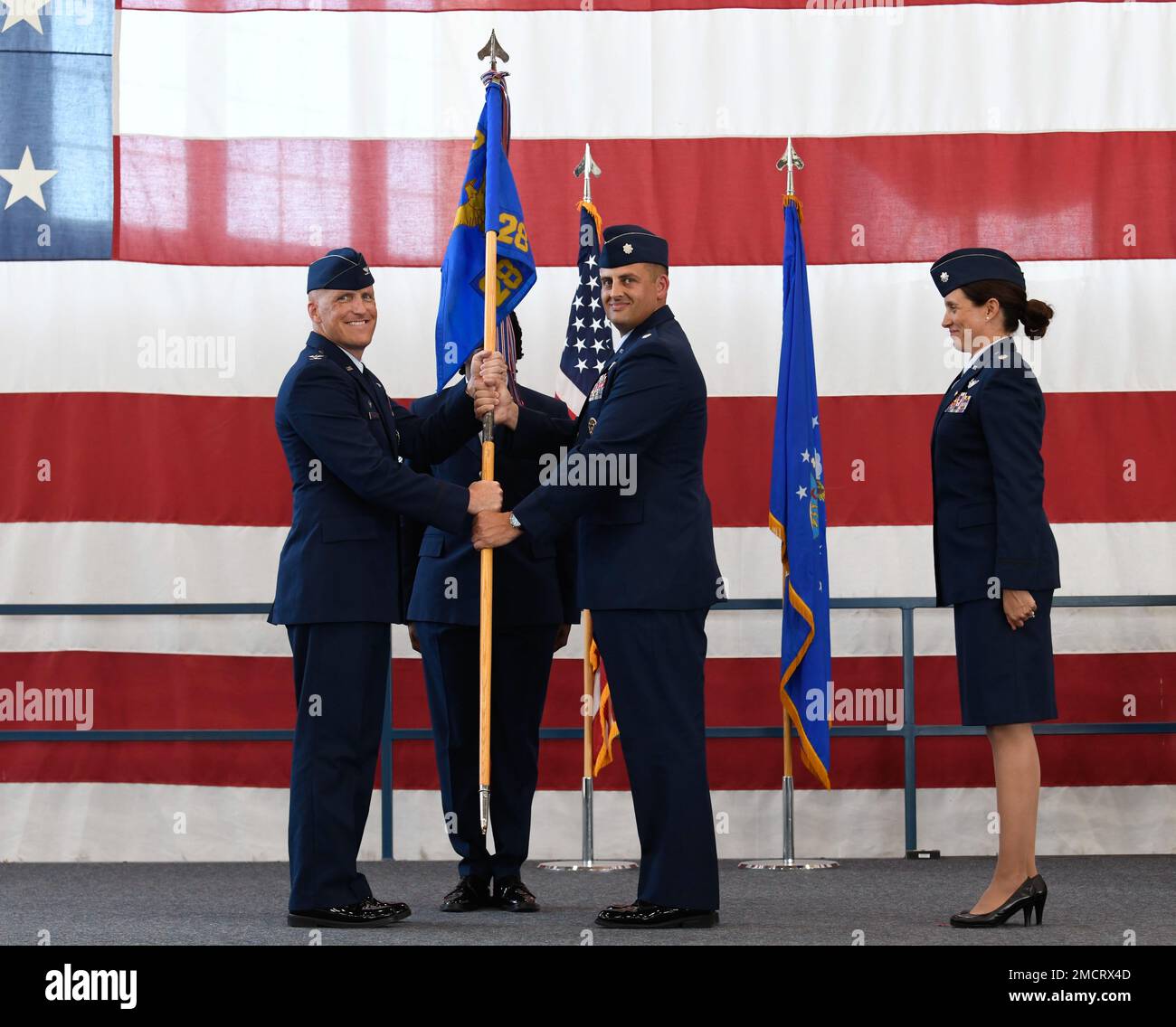 Lt. Col. Jerad Rich, the incoming 28th Operations Support Squadron ...