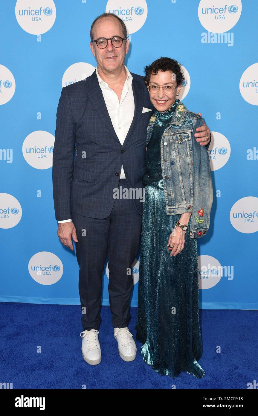 David Nevins, left, and Andrea Nevins attend the UNICEF at 75 ...