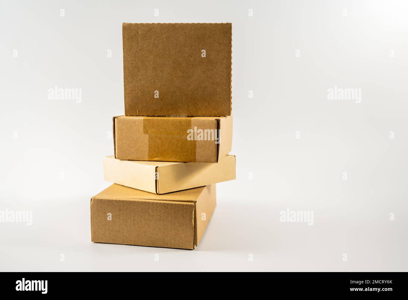 stack of new cardboard mailling storage boxes ready for recycling into ...