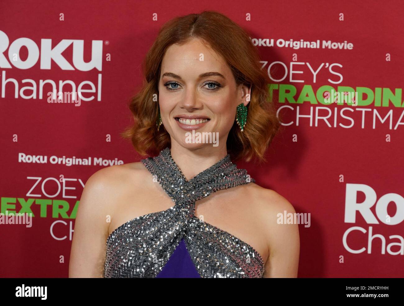 Jane Levy, a cast member in "Zoey's Extraordinary Christmas," poses at ...
