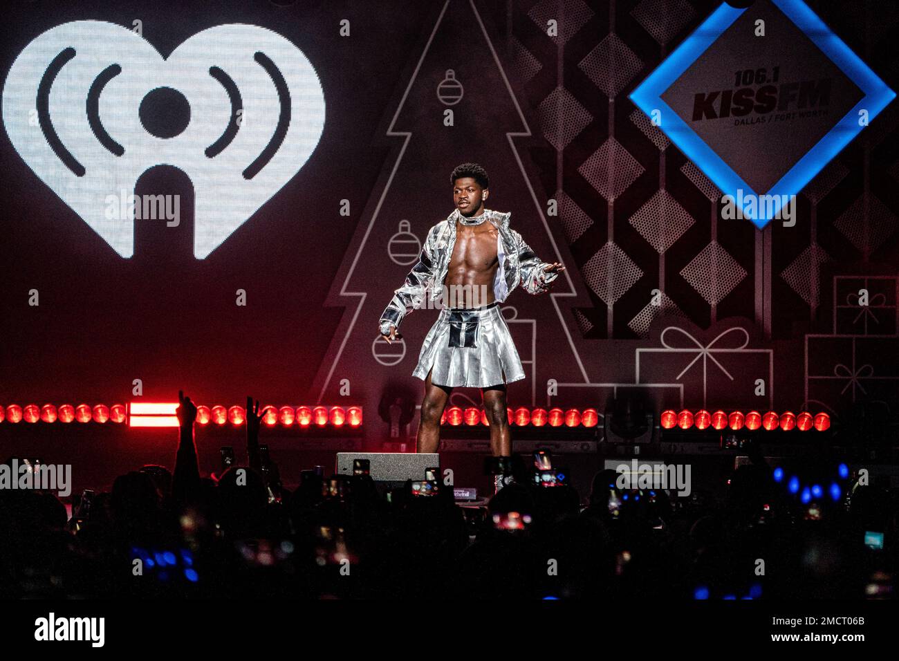 Lil Nas X performs during 106.1 KISS FM's iHeartRadio 2021 Jingle Ball ...
