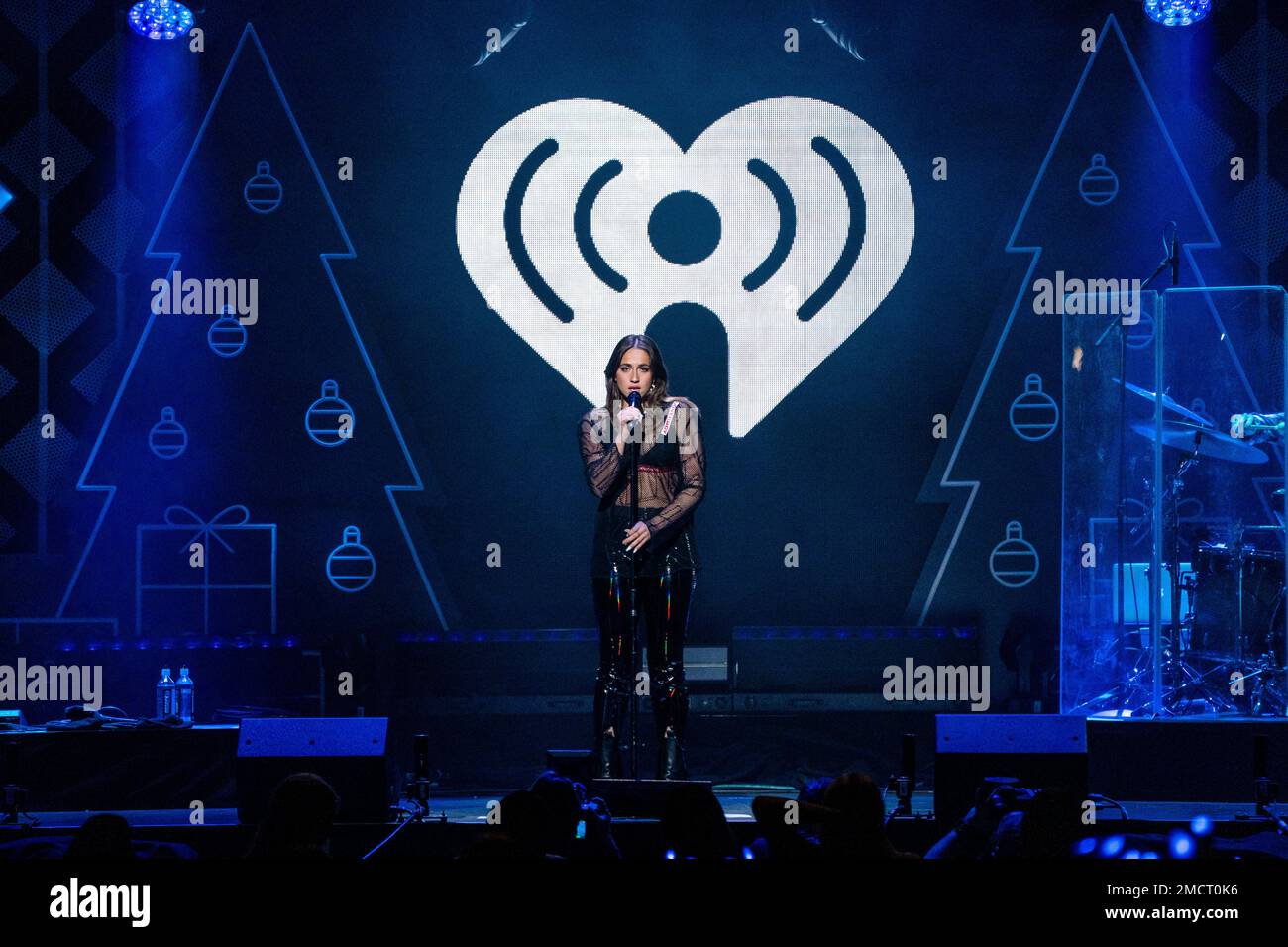 Tate McRae performs during 106.1 KISS FM's iHeartRadio 2021 Jingle Ball ...