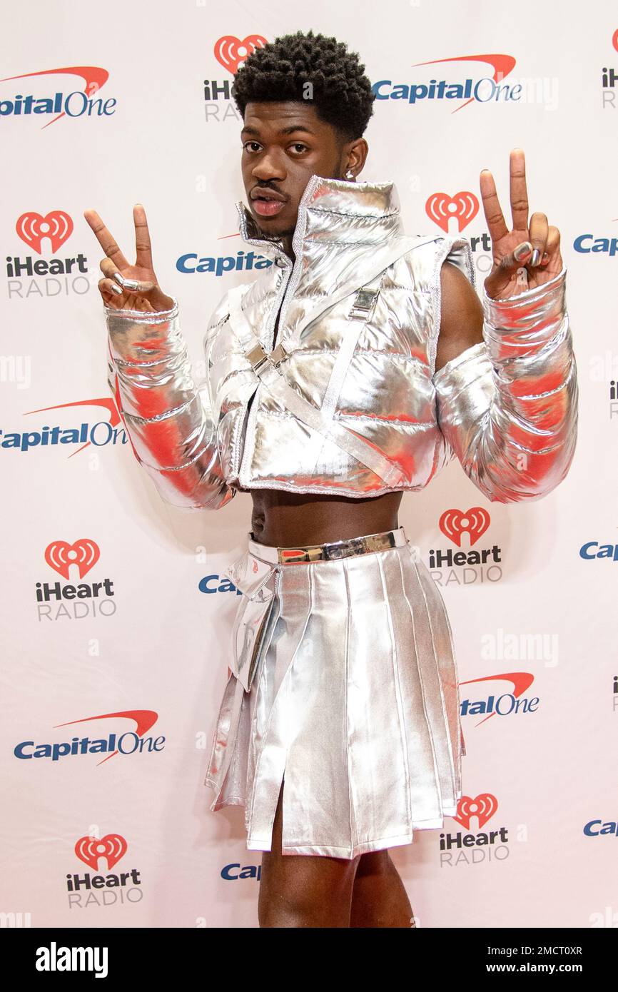 Lil Nas X attends 106.1 KISS FM's iHeartRadio 2021 Jingle Ball at ...