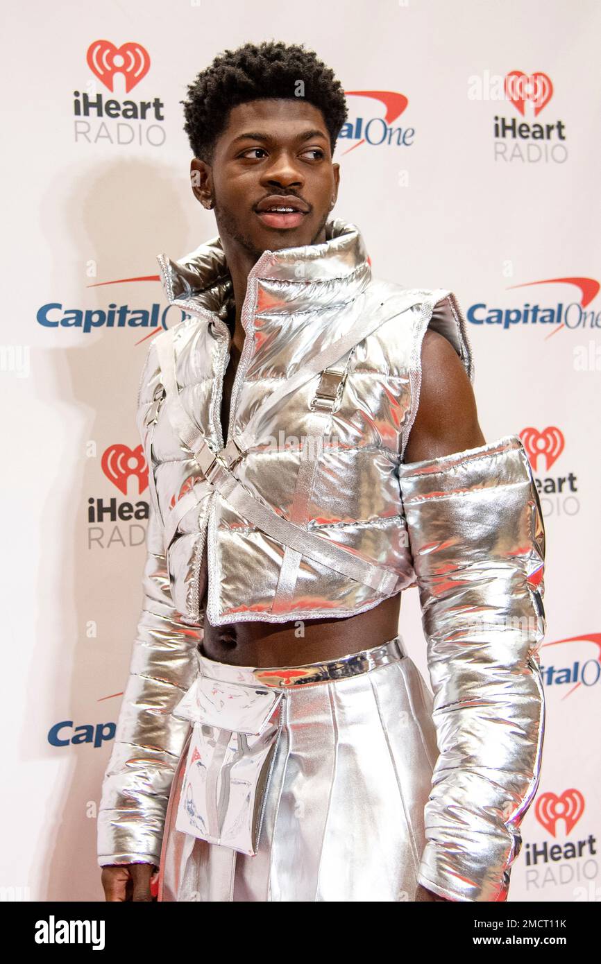 Lil Nas X attends 106.1 KISS FM's iHeartRadio 2021 Jingle Ball at ...